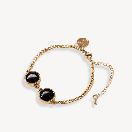 Double Moon Pallene Bracelet in Gold | Moonglow – Moonglow Jewelry