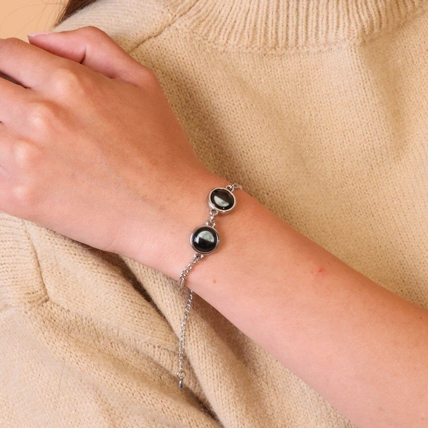 Double Moon Pallene Bracelet | Personalized Moon Jewelry Gift ...