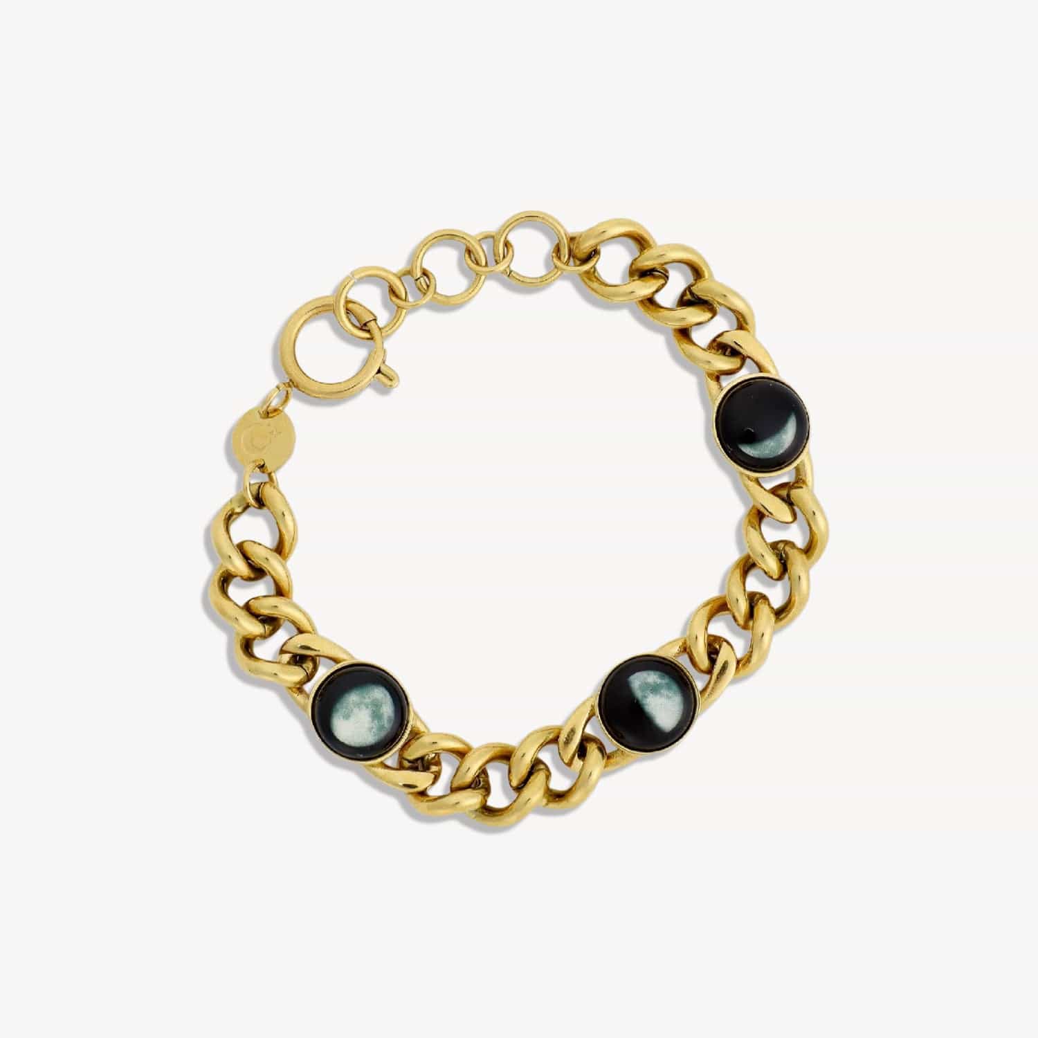 Three Moon Pleiades Bracelet in Gold | Personalized Moon Jewelry Gift ...